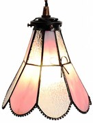 Závěsná lampa Tiffany FlowerArc pink – 18x15x115 cm