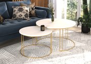 ADRK Furniture Konferenční stolek 2v1 ETTA CT-ETT-G-W
