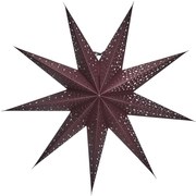 House Doctor Závěsná svítící hvězda Point Star Burgundy 60 cm, hnědá barva, papír