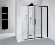 Polysan Altis - Sprchové dveře 167-171x200 cm, Antidrop, čiré sklo/matná černá AL4412B