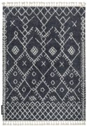 Dywany Łuszczów, Kusový koberec Berber Tanger B5940 grey and white, 140x190, šedá, obývací pokoj