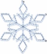 Easy Fix 2D LED světelná vločka XI, Ø 89 cm, ledově bílá, závěsný, hliník