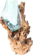 XXXLutz VÁZA, dřevo, sklo, 70 cm Ambia Home - Skleněné vázy - 0035570011