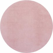Ayyildiz, Kusový koberec Joy 1400 rose kruh, 160x160 (průměr) kruh, růžová, chodba / předsíň