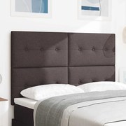 Výškově nastavitelné čelo postele Tmavě hnědá 144 cm textil 3337824