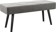 HOMCOM Čalouněná lavice v sametovém vzhledu, postelová lavice s X vzorem, ocelové nohy, botník do ložnice, obývacího pokoje, chodby, 100 x 36 x 45 cm,