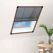Plisovaná okenní síť proti hmyzu hliník hnědá 60 x 80 cm 148653