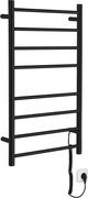 Sapho , REDONDO elektrický sušák ručníků, kulatý, 500x900 mm, 75 W, černý mat, ER220BV
