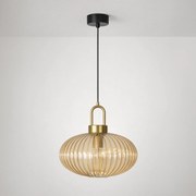 Závěsné světlo Kaja AKARI K-5855 jantarové sklo 1xE27 30 cm