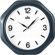 MPM Moderní plastové nástěnné hodiny MPM Favo – tmavě modré E01.2433.32
