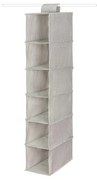 Compactor Organizace šatníku - Závěsný organizér 30x18x94 cm, 6 přihrádek, šedá RAN10114