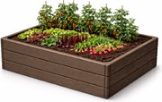 PROSPERPLAST Vyvýšený záhon BASE WOODY ECO WOOD 75,6 cm, rustikální cihlová