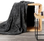 DEKA Z MIKROFLANELU CARO 70X160 CM ŠEDÁ