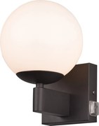 Matně černé nástěnné svítidlo ø 14 cm Kula – Trio