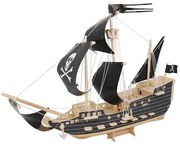 Woodcraft Dřevěné 3D puzzle pirátská loď