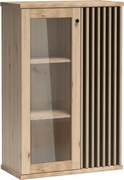 Vitrína 2D BARBUS dub artisan/černá