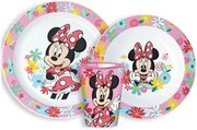 Sada plastového nádobí Minnie Mouse s kelímkem - Disney - 3 díly