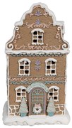 Hnědá svítící perníková chaloupka Gingerbread House - 12*9*20 cm / 3*AAA