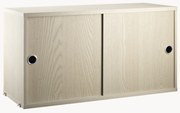 Skříňka pro modulární regálový systém's posuvnými dveřmi String System