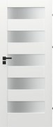 Porta doors Interiérové dveře rámové, 60 P, 60 × 197 cm,  fólie, pravé, bílé, prosklené