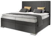 ND Rialto Boxspring 160x200cm šedá ekokůže