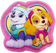 Tvarovaný 3D polštářek Tlapková patrola - Paw Patrol - Skye a Everest - 36 x 36 cm