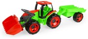 Lena Traktor se lžící Giga Trucks s vlekem plast 62cm v krabici 72x40x28cm 02136