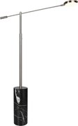 Černá/ve stříbrné barvě LED stojací lampa (výška 145 cm) Fiore – Trio Select