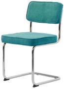 Tyrkysová manšestrová jídelní židle Rupert – Unique Furniture