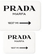 Bílé sametové koupelnové předložky v sadě 2 ks 60x100 cm Prada – Mila Home