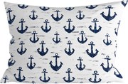 Polybavlněný povlak na polštář NAVYSTA POLY 50x70 cm, modro-bílý