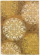 Oriental Weavers, Kusový koberec Zoya 128 N – na ven i na doma, 120x180, žlutá, chodba / předsíň