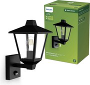 PH 8720169351417 WA UP Kinno venkovní nástěnné svítidlo E27, 25 W, IP44, bez žárovky, černá - PHILIPS