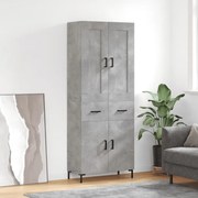 Skříň highboard betonově šedá 69,5x34x180 cm kompozitní dřevo 3199877