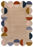 Béžový ručně tkaný vlněný koberec 160x230 cm Mia Scallop Frame – Flair Rugs