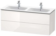 Duravit L-Cube - Umyvadlová skříňka 55x129x48 cm, 2 zásuvky, lesklá bílá LC625802222