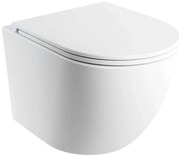 OMNIRES Ottawa Comfort - Závěsné WC se sedátkem SoftClose, Rimless, matná bílá OTTAWASPMWBM
