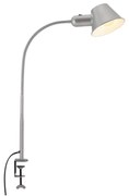 Brilo - Flexibilní stolní lampa s klipem 1xE27/10W/230V stříbrná