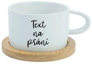 TEXT NA PŘÁNÍ - bílý keramický hrníček Makronka 200 ml