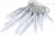 LED vánoční girlanda do interiéru, padající sníh, 1,7 m, ledově bílá, čirý kabel, IP20