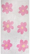 Růžový/slonovinový pratelný dětský koberec 60x100 cm Cute Flowers Pink – Vitaus