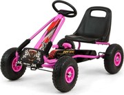 Dětská šlapací motokára Go-kart Milly Mally Thor růžová