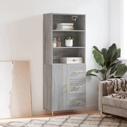 Skříň highboard šedá sonoma 69,5 x 34 x 180 cm kompozitní dřevo
