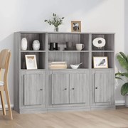 Příborníky 3 ks šedé sonoma kompozitní dřevo 3185309