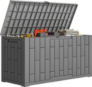 Outsunny venkovní úložný box 227 l, vodě a UV odolný pryskyřicový box s možností uzamčení pro zahradu, terasu, 106,5 x 43 x 54,5 cm | Aosom