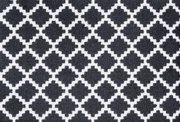 Hanse Home, Protiskluzová rohožka Home Black White 103156, 50x70, černobílá, chodba / předsíň