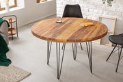 Designový kulatý jídelní stůl Elegant 120 cm Sheesham