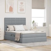 Postel s úložným prostorem a matrací Světle šedá 140 x 190 cm 3371904