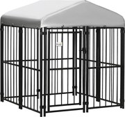 PawHut Kotec pro malé a střední psy, psí dům se střechou pro psy a slepice, 122x122x138cm | Aosom