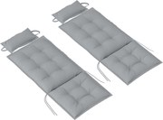 sada 2 polštářů na lehátko Voděodolný polštář na zahradní lehátko 50x116x5 cm, světle šedý
